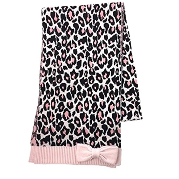 kate spade | Accessories | Kate Spade Cheetah Print Jacquard Bow Scarf ...
